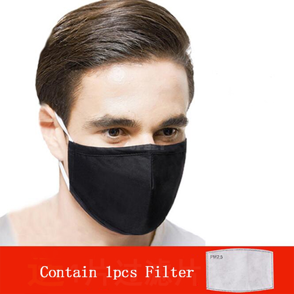 PM2.5 Filter Face Guard Dustproof Cotton with Breathing Valve Anti Dust ...